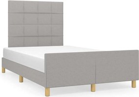 Rám postele bez matrace světle šedá 120 x 200 cm textil 3125041
