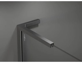 Mexen Velar L, posuvné sprchové dveře do otvoru 90 cm, 8mm čiré sklo, grafit broušený, 871-090-003-01-66