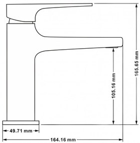 Mexen Lynx umyvadlová baterie, černá, 745900-70