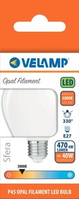 VELAMP OPAL FILAMENT žárovka 4W, E27, 3000K