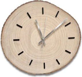 Nástěnné hodiny z kmene stromu s originální kůrou | SENTOP KOR008
