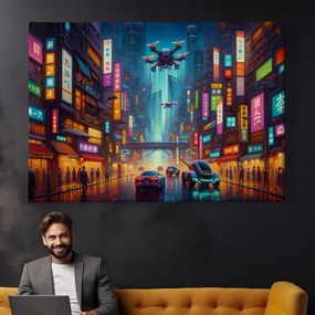 Obraz na plátně - Tokyo 2088 FeelHappy.cz Velikost obrazu: 150 x 100 cm