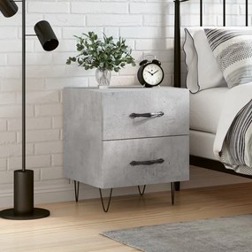 Noční stolek betonově šedý 40 x 35 x 47,5 cm kompozitní dřevo - Default Title