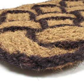 Kokosová vstupní venkovní čistící rohož Jumbo Rectangle Brown, FLOMAT - délka 45 cm, šířka 75 cm a výška 3,5 cm
