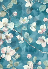 Modrý pratelný koberec 50x80 cm Bloom – Vitaus