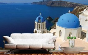 Pětidílná vliesová fototapeta Santorini, rozměr 375x250cm, MS-5-0199