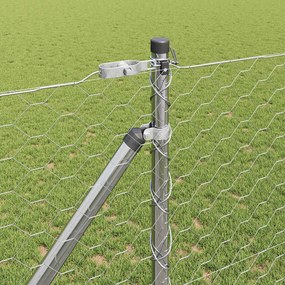 Hexagonální plot s podpěrou 50 x 1,4 m Pozinkovaná ocel 3353423