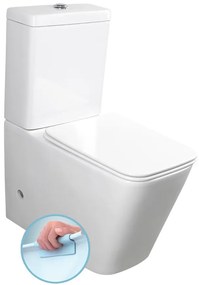 Sapho PORTO RIMLESS WC kombi, spodní/zadní odpad, bílá PC102WR