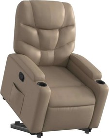 Zvedací polohovací křeslo cappuccino umělá kůže 3204664