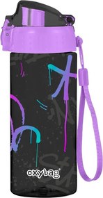 Oxybag OXY CLiCK - láhev na pití Graffiti Girl, 600 ml