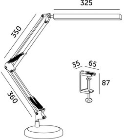 LED Stmívatelná stolní lampa 2v1 USB TENUIX LED/14W/5V 3000-6000K