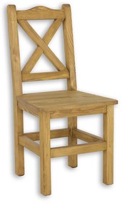 Drewmax KT700 - Dřevěná židle 46x96x51cm - Borovice, Rustikal