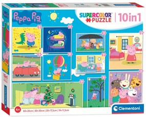 Clementoni - Puzzle Prasátko Peppa 10v1