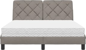 Postel s matrací taupe 140 x 200 cm textil 3310745