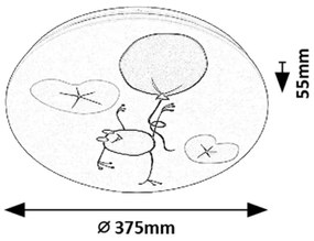 Rabalux 71069 - LED Dětské stropní svítidlo FROGGO LED/24W/230V 3000K