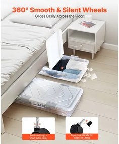 Úložný prostor pod postel s kolečky, 805 × 396 × 175 mm VEVOR