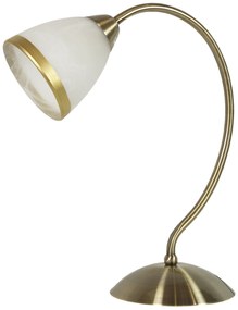 CLX Stolní rustikální lampa CREMA, 1xE14, 40W, patina 41-96718