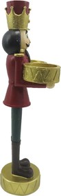 Vánoční dekorace socha Louskáček s podnosy - 12*8*28 cm