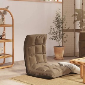Skládací lenoška na podlahu taupe textil 336593
