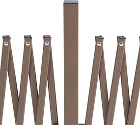 Outsunny Nůžková zábrana Nůžková zábrana výsuvná 52-405cm Zahradní hliníková hnědá H103,5cm | Aosom