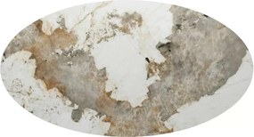 Jídelní stůl Lambrose Ceramic, mramor / ořech
