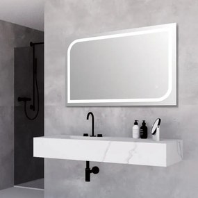 A-Interiéry Zrcadlo závěsné s pískovaným motivem a LED osvětlením Nika LED 6/100 - nika led 6-100