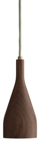 Minimalistické dřevěné svítidlo Timber Dekor: Přírodní ořechové dřevo, Rozměr: ø100/229 mm
