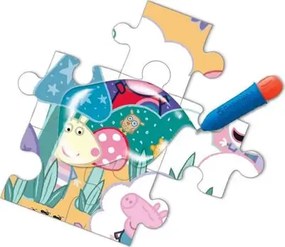 Clementoni PUZZLE s malováním vodou Water Magic: Prasátko Peppa / 15 d