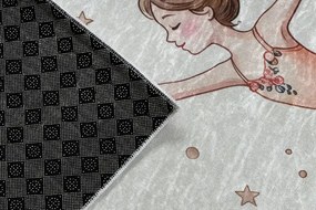 Dětský koberec protiskluzový BAMBINO 61600 krémový / růžový