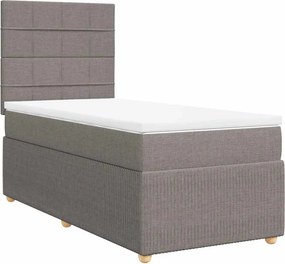 Box spring postel s matrací taupe 100 x 200 cm textil 3291971