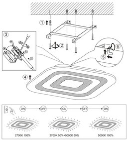 Eglo 97086 - LED Stropní svítidlo REDUCTA 1 1xLED/30W/230V stmívatelné