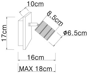 Globo 54033-1 - Nástěnné bodové svítidlo JOSELLA 1xE27/60W/230V