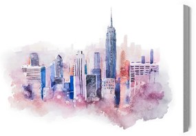 Obraz Centrum New Yorku Malované Akvarelem Nedostatek Nedostatek Plátno Canvas 40x30