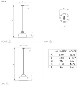 Eglo 43816 - Lustr na lanku SOUTHERY 1xE27/40W/230V
