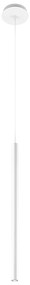 REDO Group 01-1224 Kanji, bílé závěsné svítidlo, 6W 3000K, průměr 2,5cm, výška 75cm