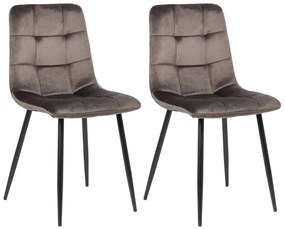Jídelní židle Dornoch - 2 ks - samet | šedé