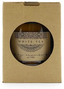 Svíčka v pivní lahvi White tea