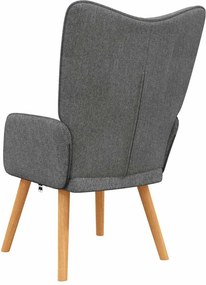 Relaxační křeslo tmavě šedé textil 327920