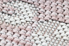 Dywany Łuszczów, Kusový koberec Sion Sisal Aztec 3007 pink/ecru – na ven i na doma, 80x150, růžová, chodba / předsíň