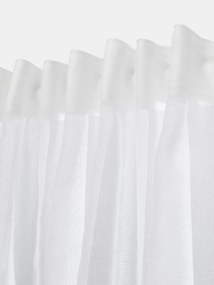 Sinsay - Poloprůhledná záclona na řasící pásce s bambulkami - bílá