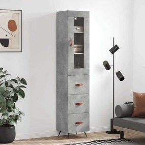 vidaXL Skříň highboard 34,5 x 34 x 180 cm kompozitní dřevo [3199211] Barva: Betonová šedá