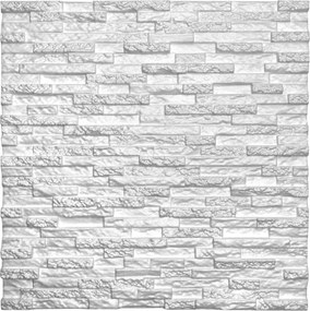 Polystyrénový 3D obkladový panel 60 x 60 cm  Kámen bílý