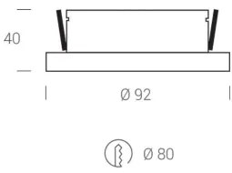 Zápustné LED svítidlo LED2 STATIC bílé 7W 3000K 2050131
