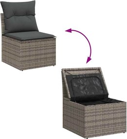 Set pohovek 6 ks Šedá polyratan 3355268