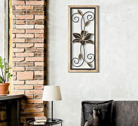 Nástěnná dekorace Koman B 60 cm hnědá/černá