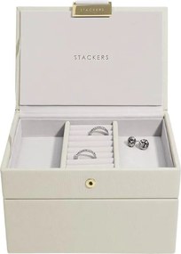 Krabička na šperky Stackers dvojitá mini větle béžová