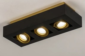 Stropní LED svítidlo Rivolli Black and Gold 3