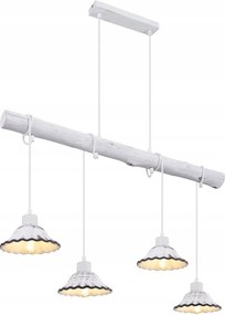 Závěsná lampa Jowita 4xE27 bílo-černá 85 cm Globo Lighting