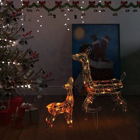 vidaXL Vánoční dekorace akrylová sobí rodinka 160 LED [329789] Barva: Vícebarevný
