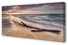 Obrazy na plátně Gdańsk Beach sea sunset 120x60 cm